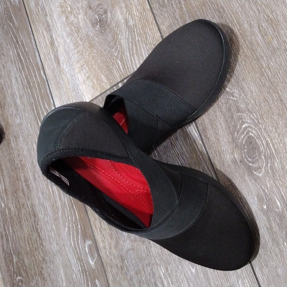 CROCS | Shoes | Crocs Black Stretch Fabric Slip On Shoes Size 7 | Poshmark